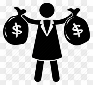 Rich Transparent Background - Woman With Money Icon - Free Transparent ...