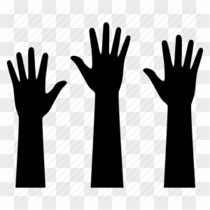Hands Raised Vector Clipart Royalty-free Clip Art - Raised Hand Icon ...