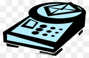 Postage Scale Royalty Free Vector Clip Art Illustration - Letter Scale ...