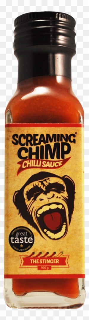 The Stinger - Screaming Chimp Chilli Sauce - Free Transparent PNG ...