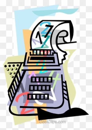Electronic Adding Machine Royalty Free Vector Clip - Maquina De ...