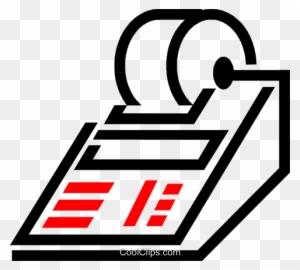 Adding Machine Royalty Free Vector Clip Art Illustration - Adding ...
