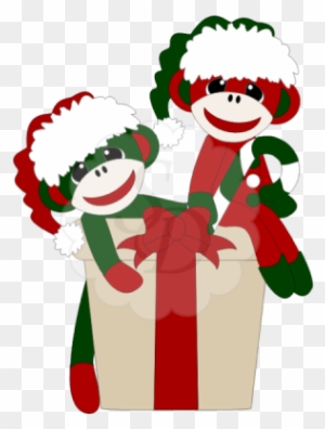 Christmas Sock Monkey - Illustration - Free Transparent PNG Clipart ...