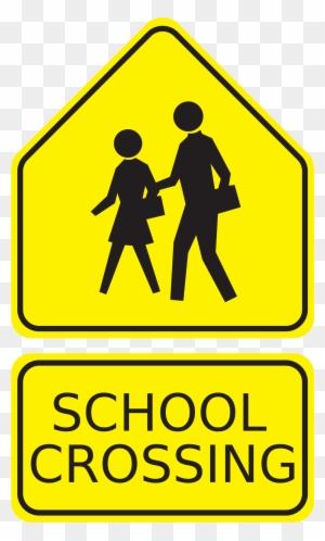 School Children Crossing - School Zone Sign - Free Transparent PNG ...