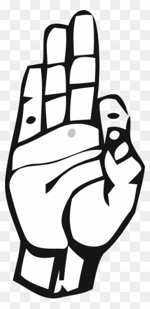 F Clip Art Design Medium Size - Sign Language Letter F - Free ...
