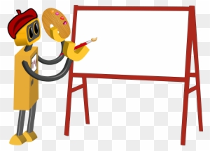 Artist Bot And White Easel - Artist Bot And White Easel - Free ...