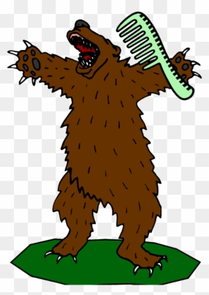 Bear Combing His Hair Bear Combing His Hair Free Transparent Png