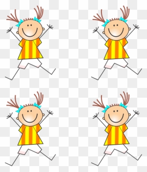Ms Office Stick Figure Clip Art - Girl Cartwheel Clip Art - Free ...