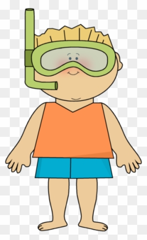 Summer Little Boy Diver Clip Art - Underwater Kids Clipart - Free ...