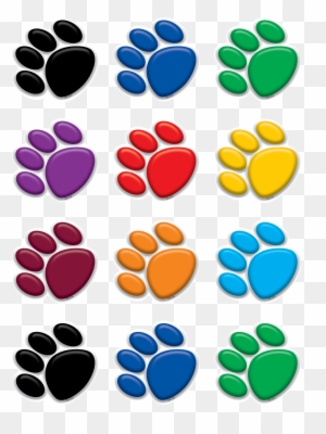 Colorful Paw Prints Clip Art, Transparent PNG Clipart Images Free ...