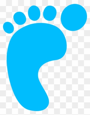 Blue Foot Prints Clip Art At Clker - Colorful Footprints Clipart - Free ...