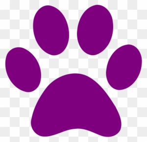 Purple Paw Print Clip Art