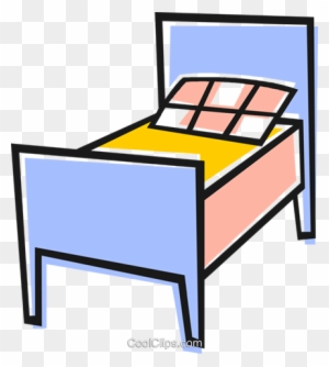 Single Bed Royalty Free Vector Clip Art Illustration - Single Bed ...