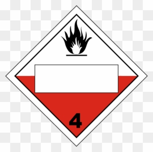 Combustible Class 4 Placard - Combustible Class 4 Placard - Free ...