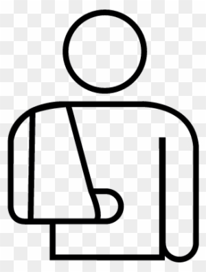 Male Silhouette With Arm Injury Vector - Male Silhouette With Arm ...