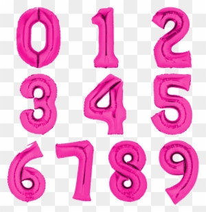 Foil Balloon 80cm Pink Pink Number Balloon Birthday - Foil Balloon 80cm ...