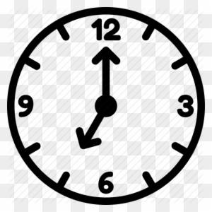Clock - 6 O Clock Icon - Free Transparent PNG Clipart Images Download