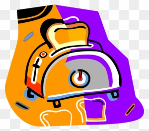 Vector Illustration Of Kitchen Small Appliance Toaster - Vector ...