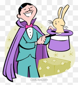 Magician With Rabbit Royalty Free Vector Clip Art Illustration ...