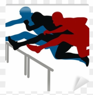 Abstract Vector Illustration Of Hurdle Race Wall Mural - Abstract ...