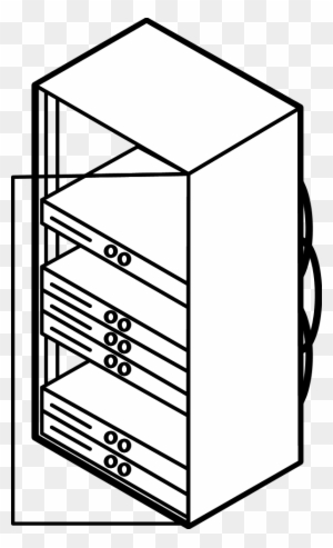 Free Vector Rack Mounted Blade Servers Outline Clip - Rack Clipart ...