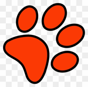 Orange And Black Paw Print - Free Transparent PNG Clipart Images Download