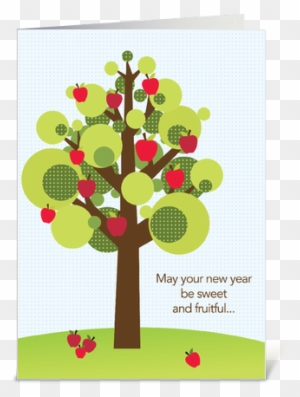 Fruitful Apple Tree - Greeting Card - Free Transparent PNG Clipart ...