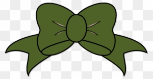 Christmas Bow Clipart - Green Ribbon Clipart - Free Transparent PNG ...