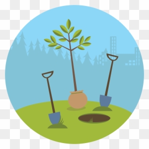 Grow More Trees Clipart Color