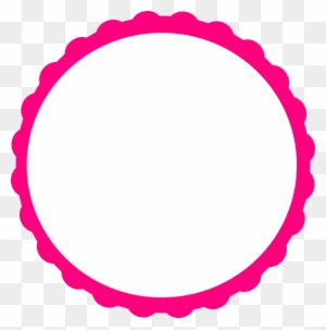 Pink Scallop Clip Art - Scalloped Circle Frame Clip Art Pink - Free ...