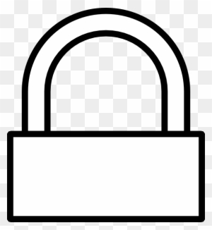 Simple Padlock Locked Clip Art At Clker - Padlock Black And White ...