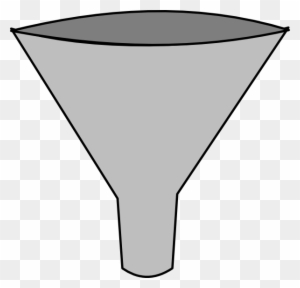 Simple Funnel Clip Art At Clker - Funnel Icon Png White - Free ...