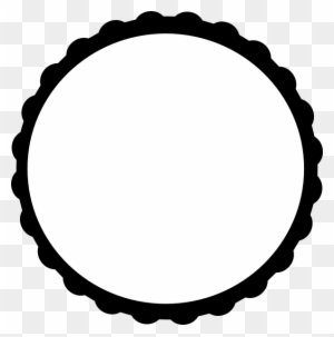 Pink Scallop Clip Art - Scalloped Circle Frame Clip Art Pink - Free ...