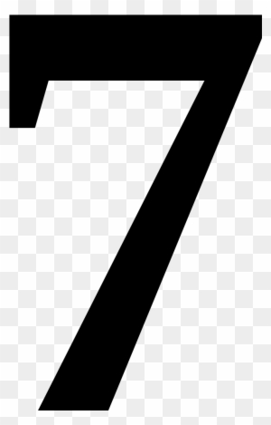 Black Number 7 Png - Full Size PNG Clipart Images Download