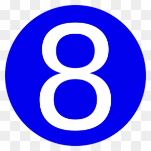Blue, Rounded,with Number 8 Clip Art - Portrait Of A Man - Free ...