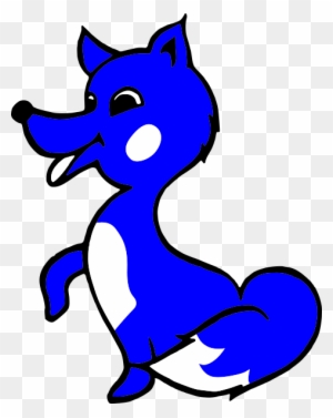Dark Blue Fox Kid Clip Art At Clker Com Vector Clip - Dark Blue Fox Kid ...