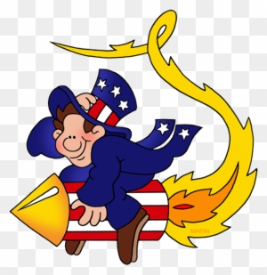 Riding A Rocket - 3 Patriotic Symbols - Free Transparent PNG Clipart ...