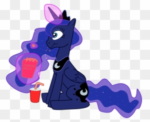 Princess Luna Sitting Down Eating And Drinking By Mighty355 - Princess ...