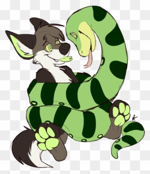 Androgynous Animals Coils Dog Evil Smile Fangs Forked - Cartoon - Free ...