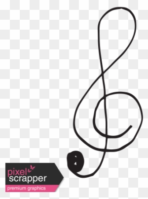 Art Class Music Doodle Treble Clef 2 Template - Ice Word Cursive - Free ...