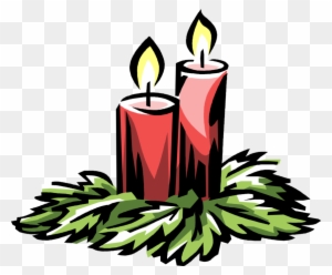 Vector Illustration Of Holiday Festive Season Christmas - Advent Candle ...