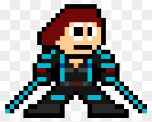 Black Widow Sprite - 16 Bit Mega Man - Free Transparent PNG Clipart ...