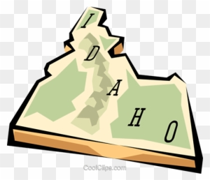Idaho State Map Royalty Free Vector Clip Art Illustration - Idaho Clip ...
