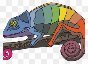 Chameleon Clipart Creative Commons - Rainbow Chameleon - Free ...