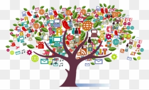 Image By Inm - Digital Social Media Tree - Free Transparent PNG Clipart ...