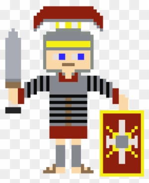 Roman Legionary - Roman Legionary Pixel Art - Free Transparent PNG ...