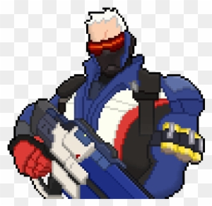 76 By Sharpfishy - Overwatch Soldier 76 Pixel - Free Transparent PNG ...
