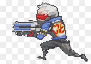 Soldier 76 Spray - Overwatch Soldier 76 Pixel Spray - Free Transparent ...