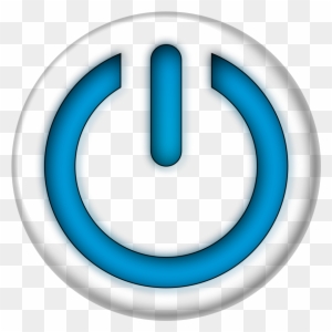 Blue Power Sign Button Clip Art - Blue Power On Symbol - Free ...