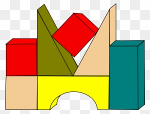 Four Building Blocks Clipart